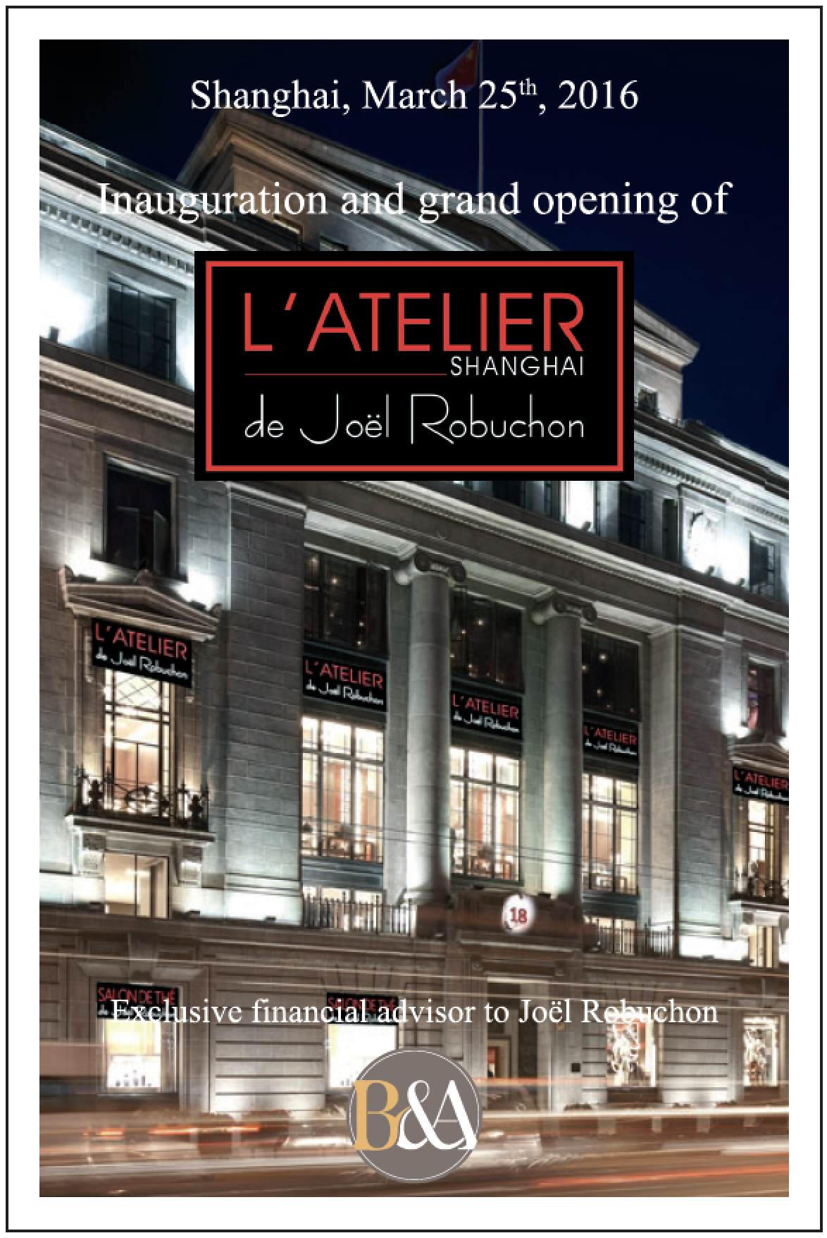 The legend of cuisine, Mr. Joël Robuchon, extends his culinary map to ...